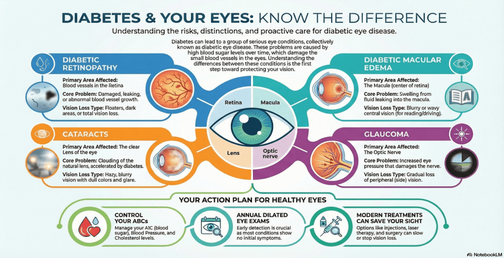 Diabetic Retinopathy vs. Other Diabetic Eye Diseases